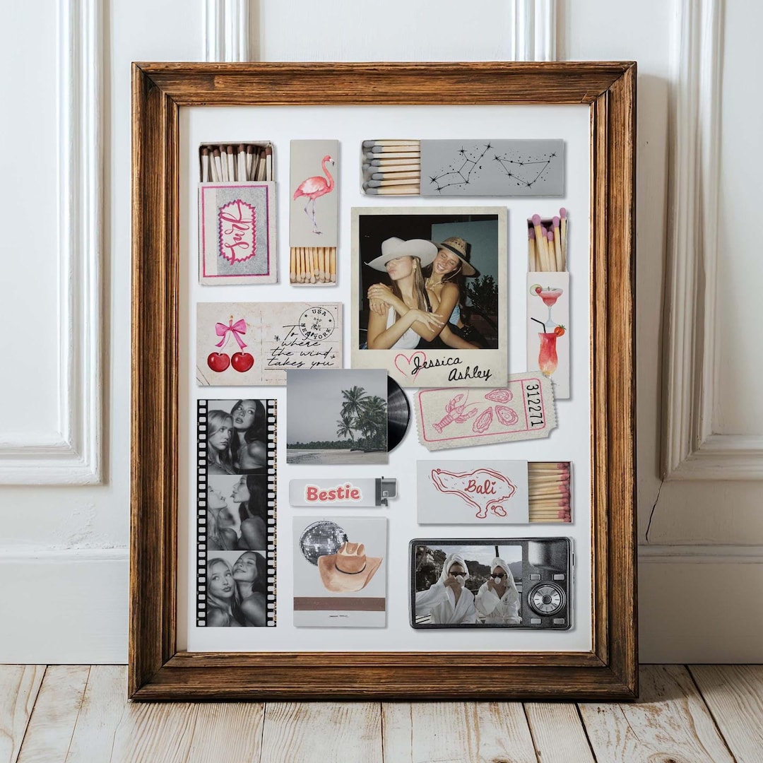 Bestie Gift Matchbox Canva Template DIY Poster Gift for Sister Best ...