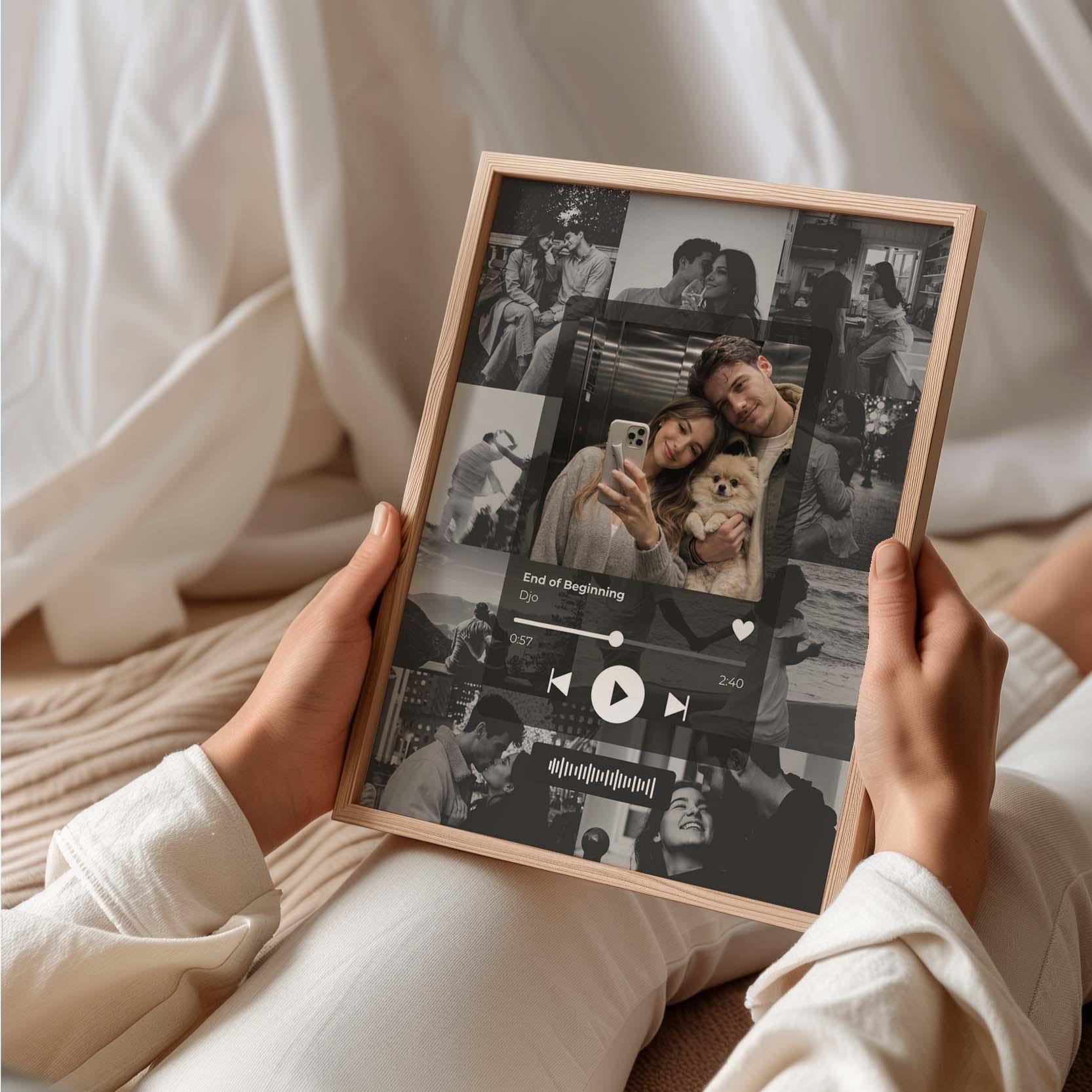 Music Poster Canva Template, Our Song Photo Collage Anniversary Gift ...