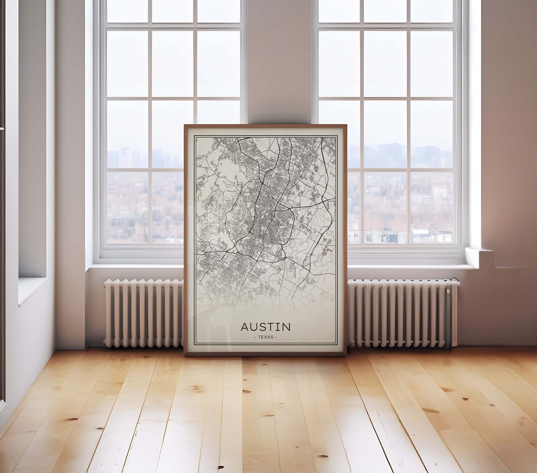 Austin Map, Austin City Map, Austin Texas Poster, Printable Austin ...