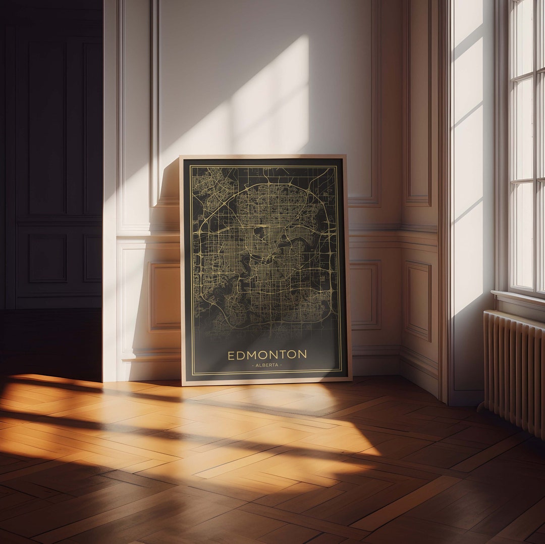 Edmonton Map, Edmonton Print, Edmonton Map Download, Edmonton Poster ...
