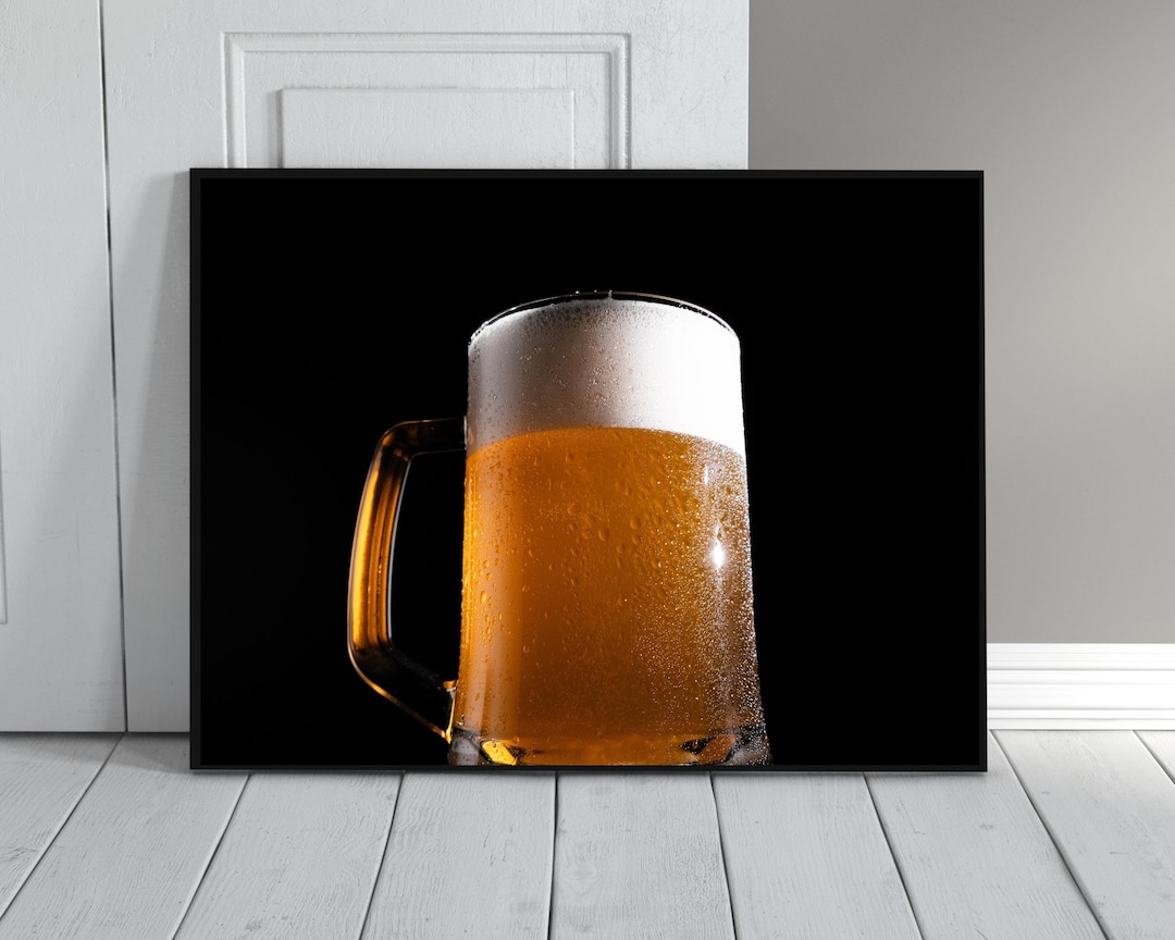 Beer Glass Photography: Unique Bar Wall Decor Beautiful - Etsy