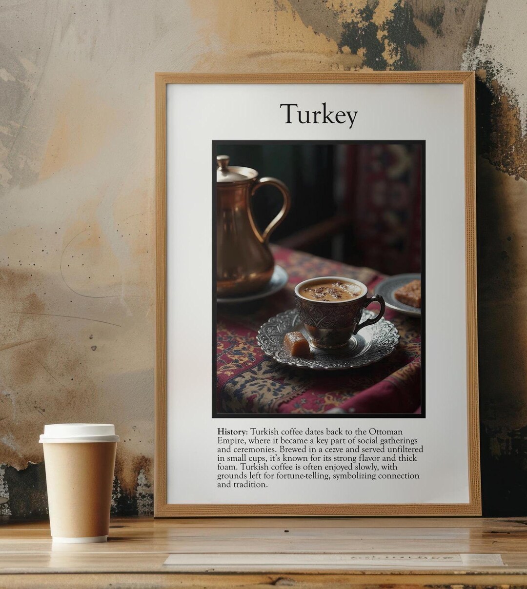 Turkish Coffee Print, Ottoman Cafe Art, Traditional Kitchen Decor ...