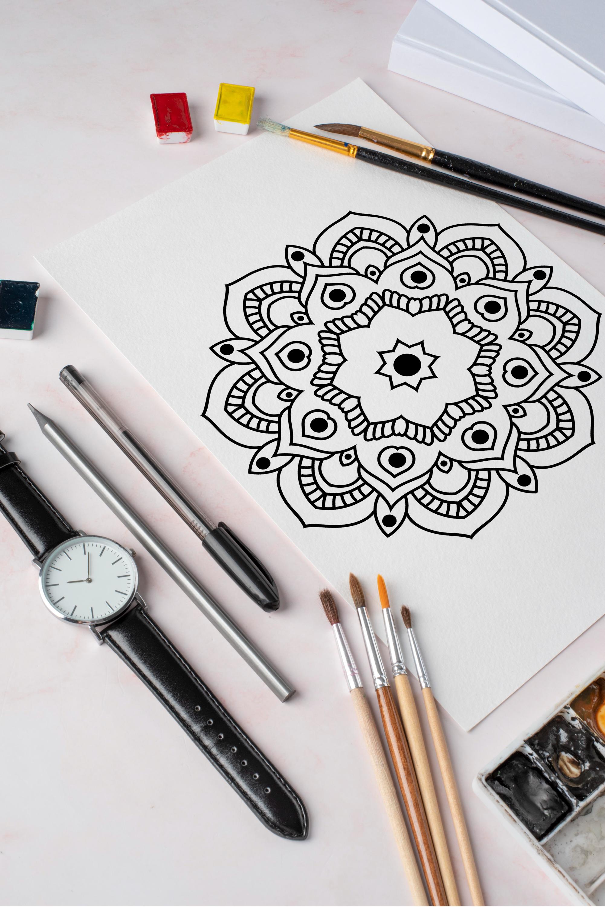 10 Mandala Models Adult Coloring Page Printable Coloring Sheet I ...