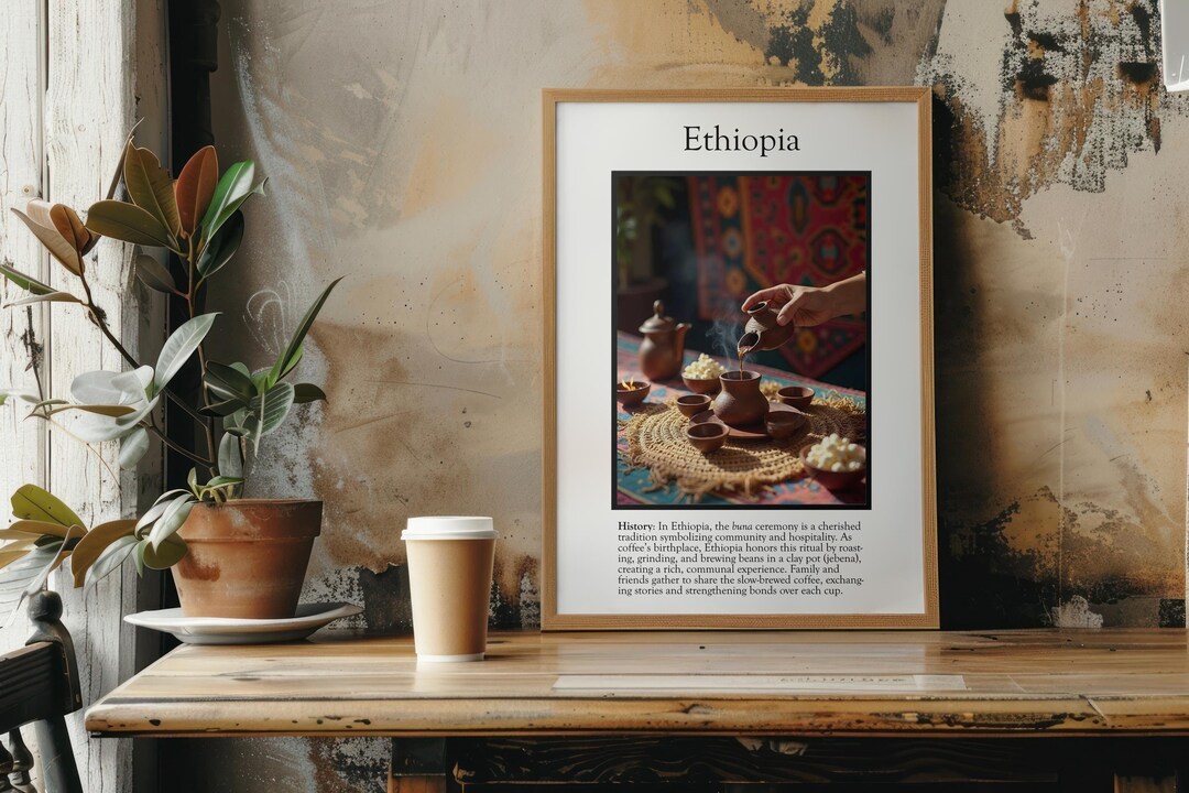 Ethiopian Coffee Art, Buna Ceremony Print, Traditional Coffee Decor ...