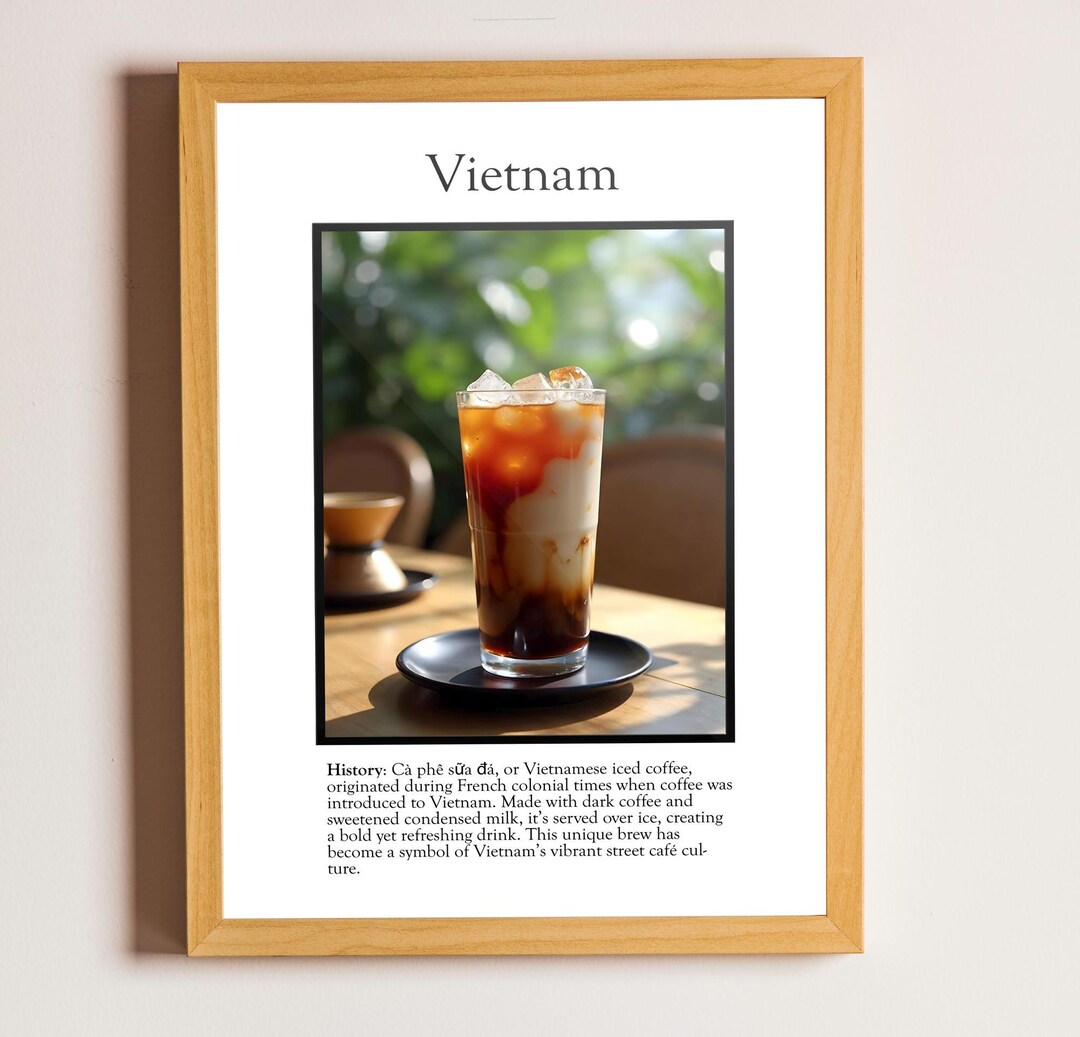 Vietnamese Coffee Art, Iced Coffee Print, Street Cafe Poster, Kitchen ...