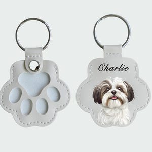 Personalized Pet Photo Keychain: Custom Dog Cat Memorial Fur Keepsake ...