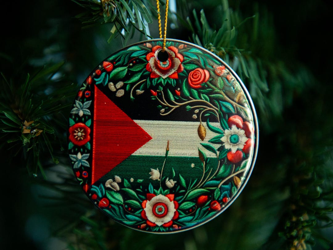 Free Palestine Flag Chirstimas Ornament, Christmas Gift, Palestinian ...