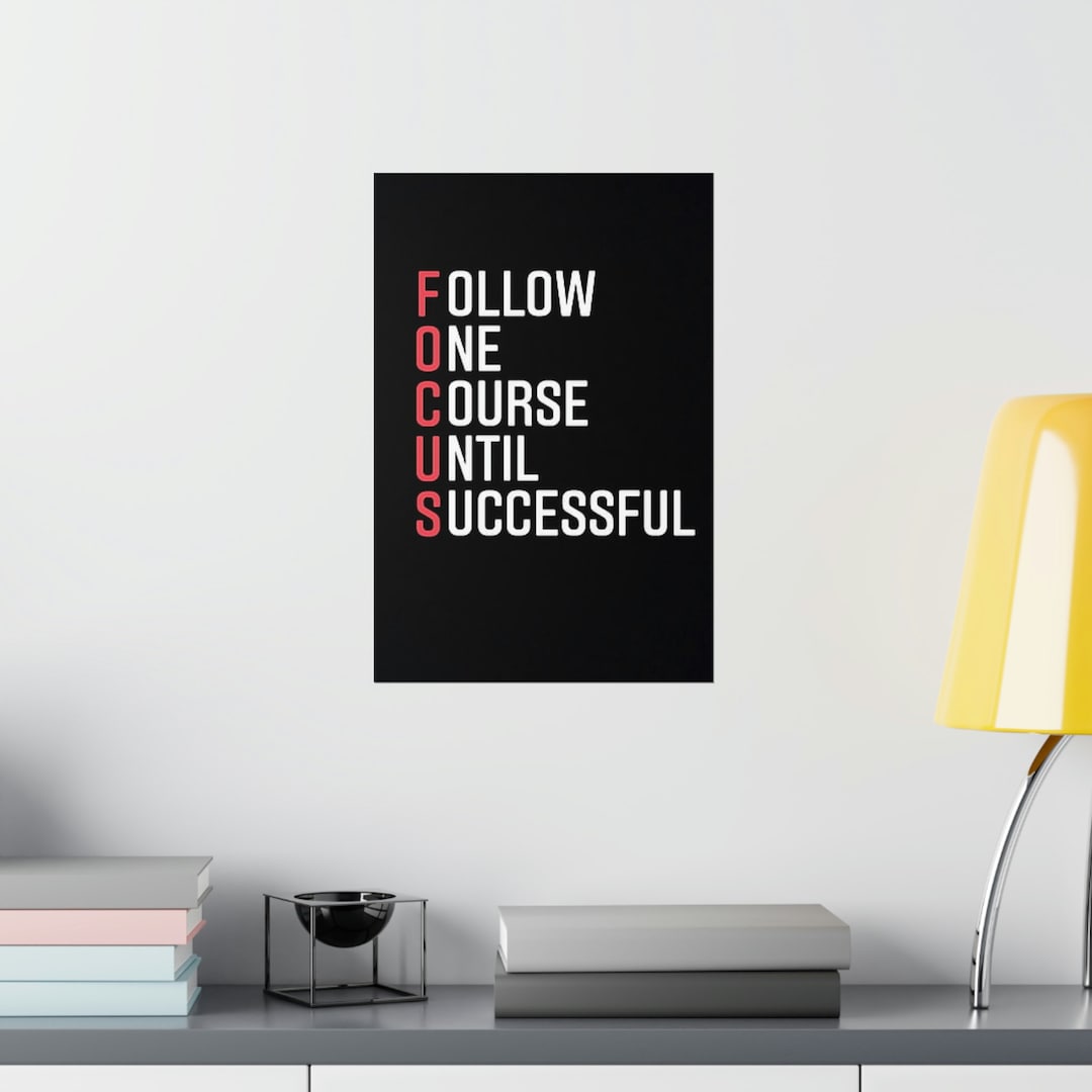 FOCUS Motivational Poster for Room - Etsy