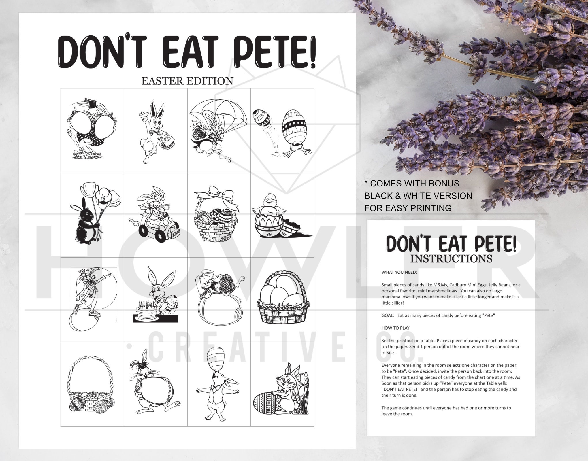 Don't Eat Pete Printable - Simple Easter Edition - Etsy
