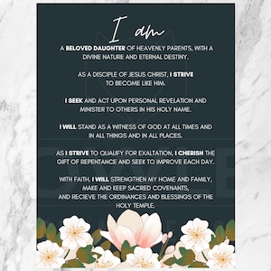 New Young Women Theme PRINTABLE / Updated YW Theme / LDS / Pretty ...