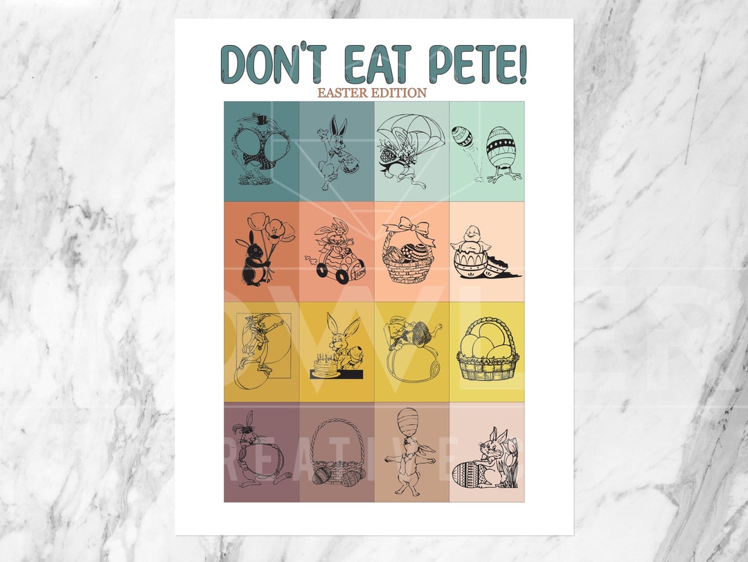 Don't Eat Pete Printable - Simple Easter Edition - Etsy