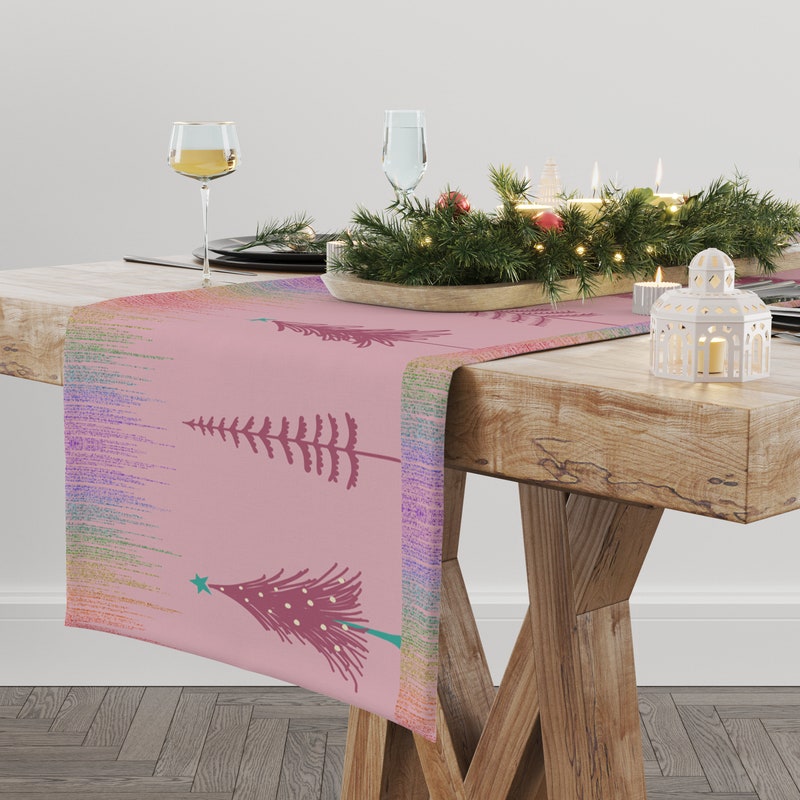 Pink Table Runner - Etsy