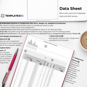 Grade Management Assingment Tracker Excel Spreadsheet Template Class ...
