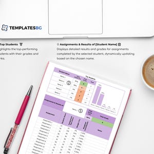 Grade Management Assingment Tracker Excel Spreadsheet Template Class ...