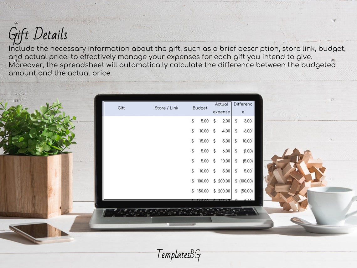 Birthday Excel Tracker: Gift Budget Tracker, Spreadsheet Tracker and ...