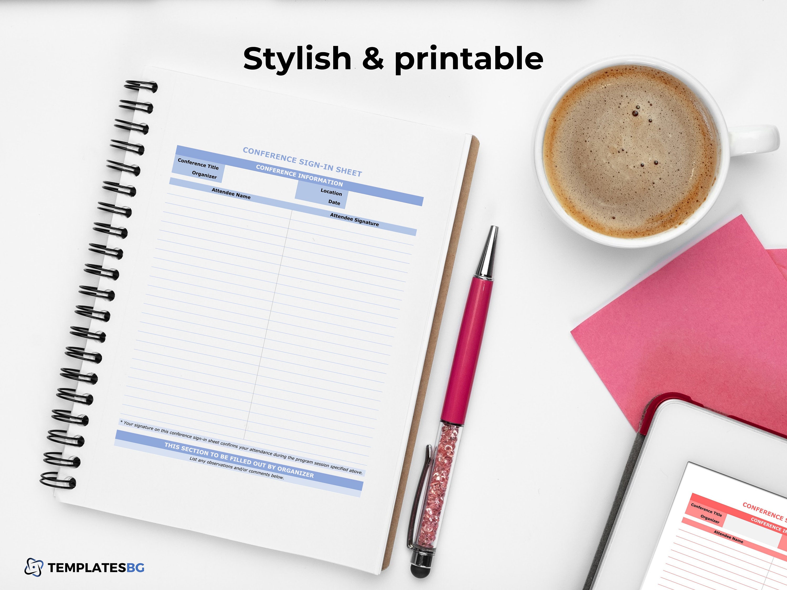 Event Conference Sign in Sheet for Seamless Conference Sign-in, Event ...