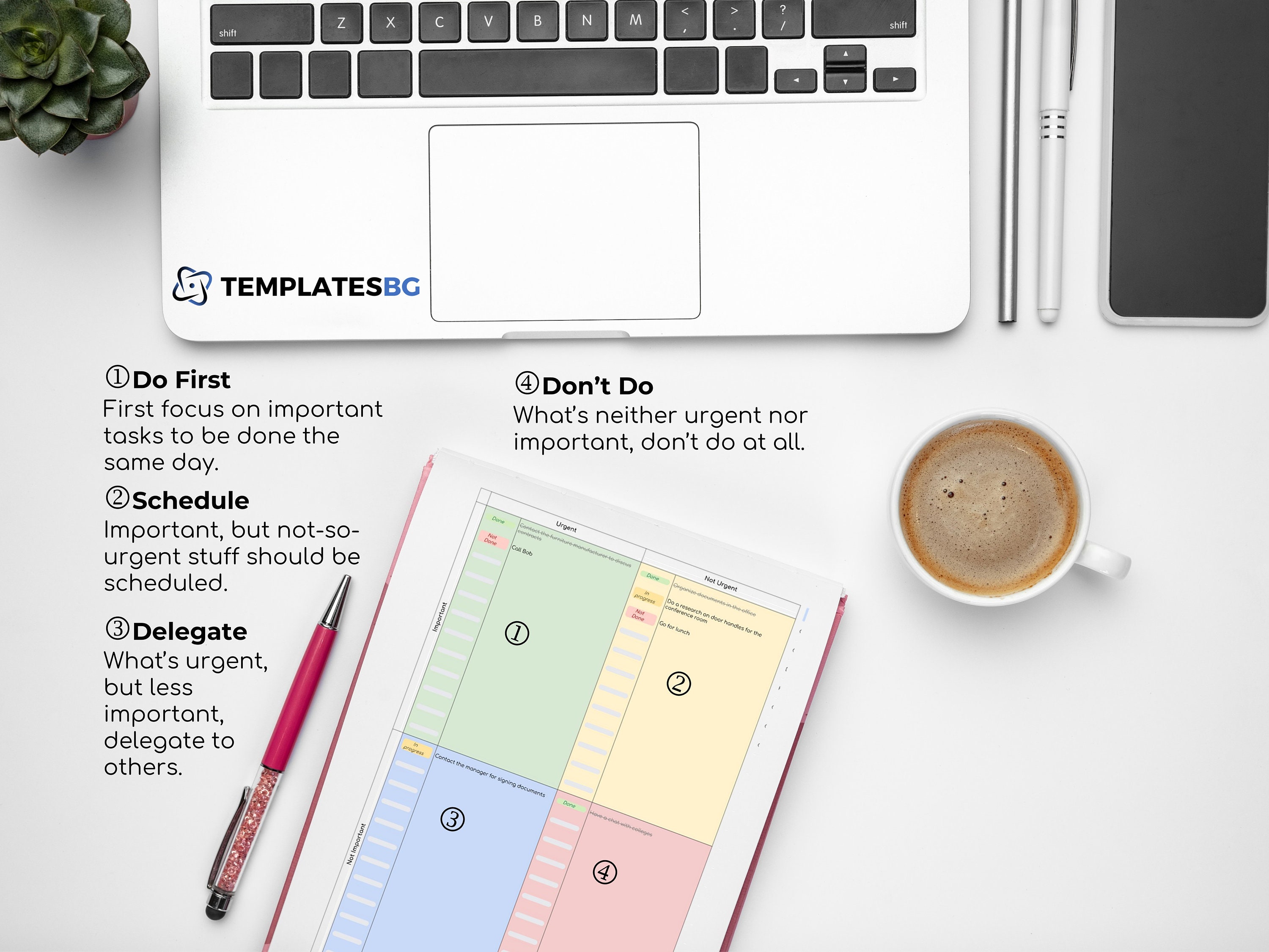 Priority Matrix Google Sheets: Priority Spreadsheet, Priorities Planner ...