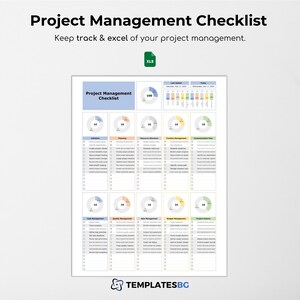 Project Management Checklist Template Excel Spredsheet Template ...