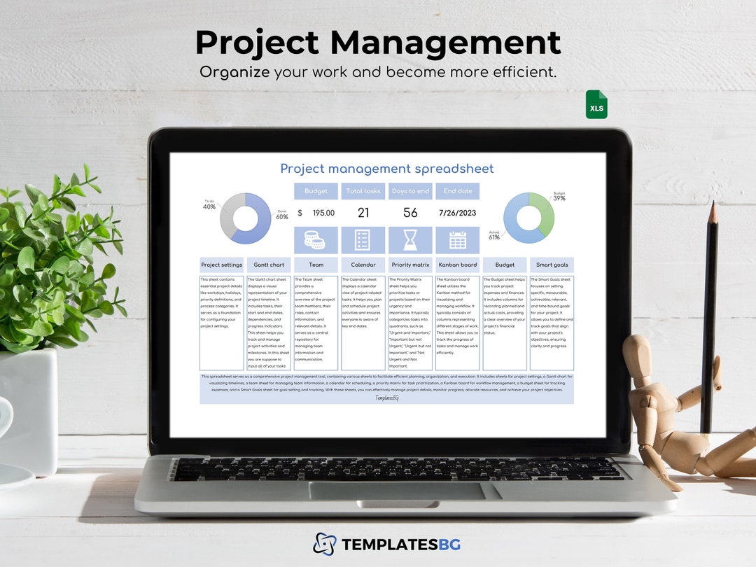 Ultimate Project Management Spreadsheet: Gantt Chart, Priority Matrix ...