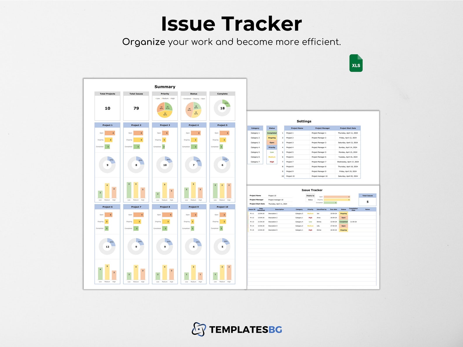Issue Tracker Excel Spreadsheet Template: Project Tracker Risk ...