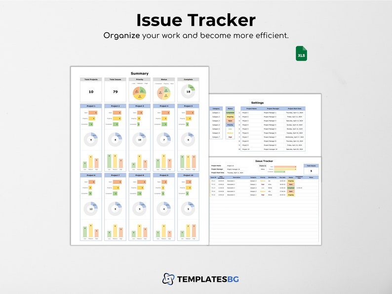 Issue Tracker Excel Spreadsheet Template: Project Tracker Risk ...