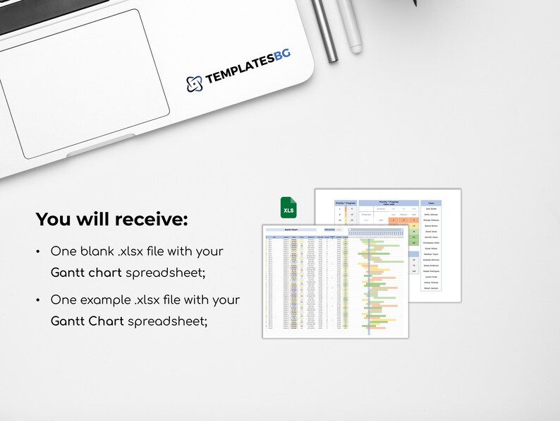 Gantt Chart Project Tracker Excel Spreadsheet Template: Project ...