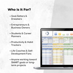 SMART Goal Tracker Spreadsheet Template | Excel & Google Sheets ...