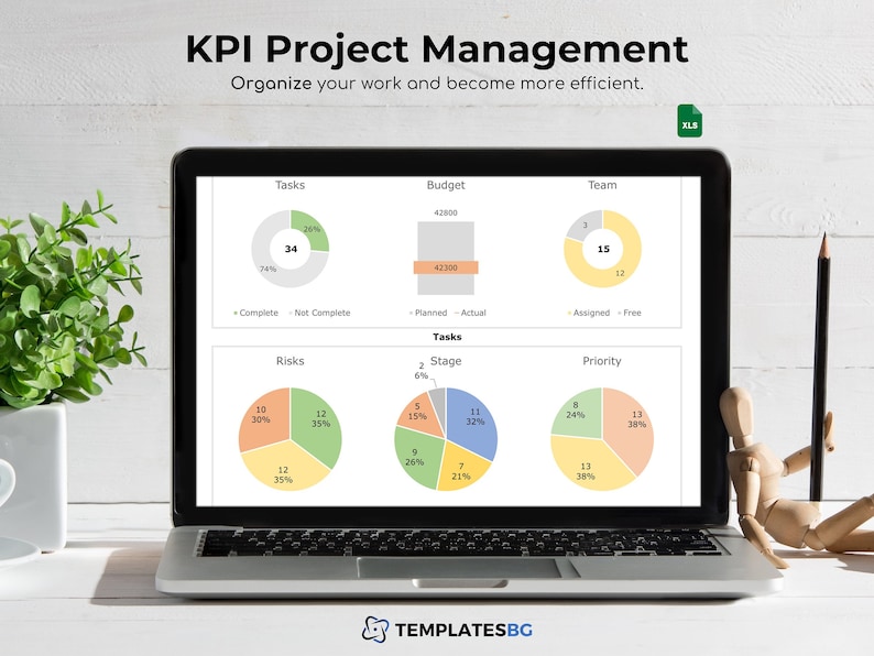 Project Management KPI Tracker: Excel Spreadsheet Template (digital ...