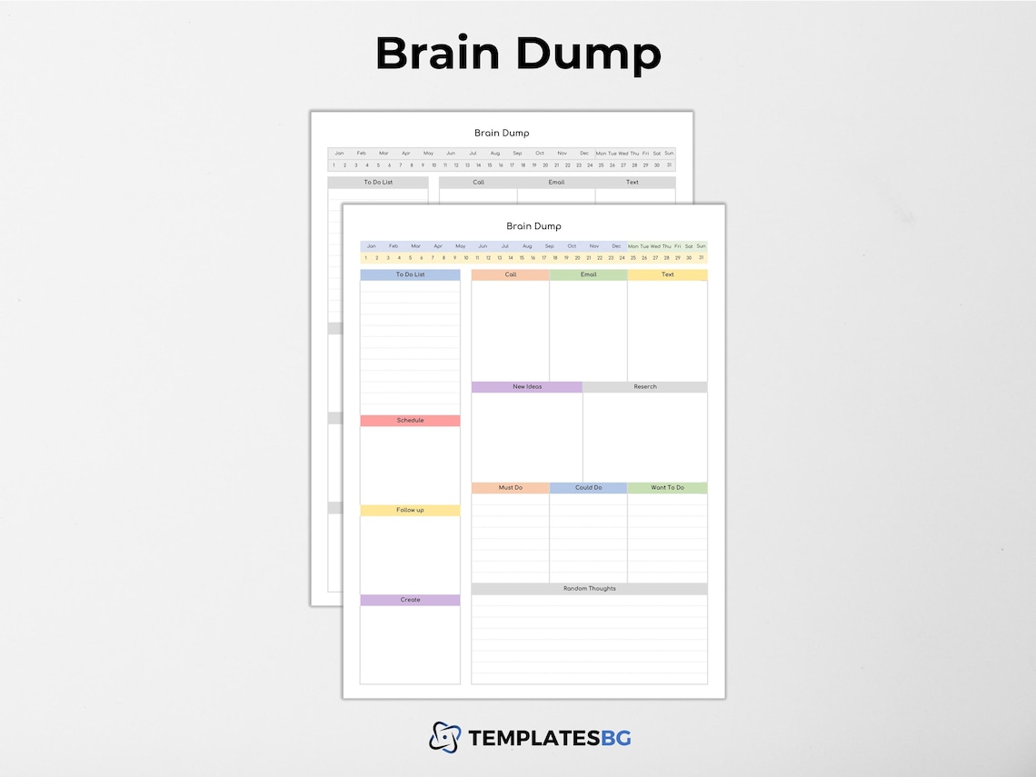 Brain Dump Template: Daily Productivity Planner (digital Download) - Etsy