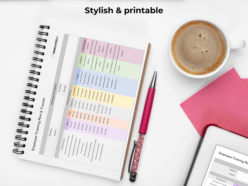 HR Training Plan Template: Employee Onboarding & Training Log (excel ...
