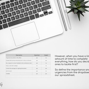 Digital Priority Spreadsheet, To-do List, Eisenhower Matrix to Manage ...