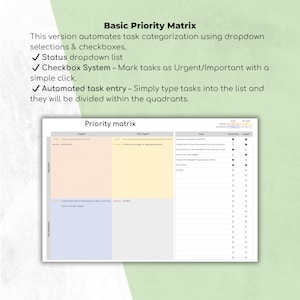 Priority Matrix & Task Tracker Spreadsheet Template | Eisenhower ...