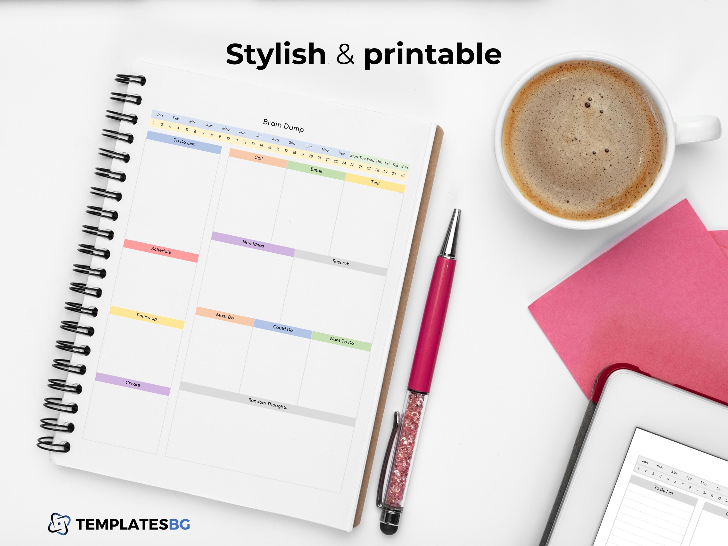 Brain Dump Template: Daily Productivity Planner (digital Download) - Etsy