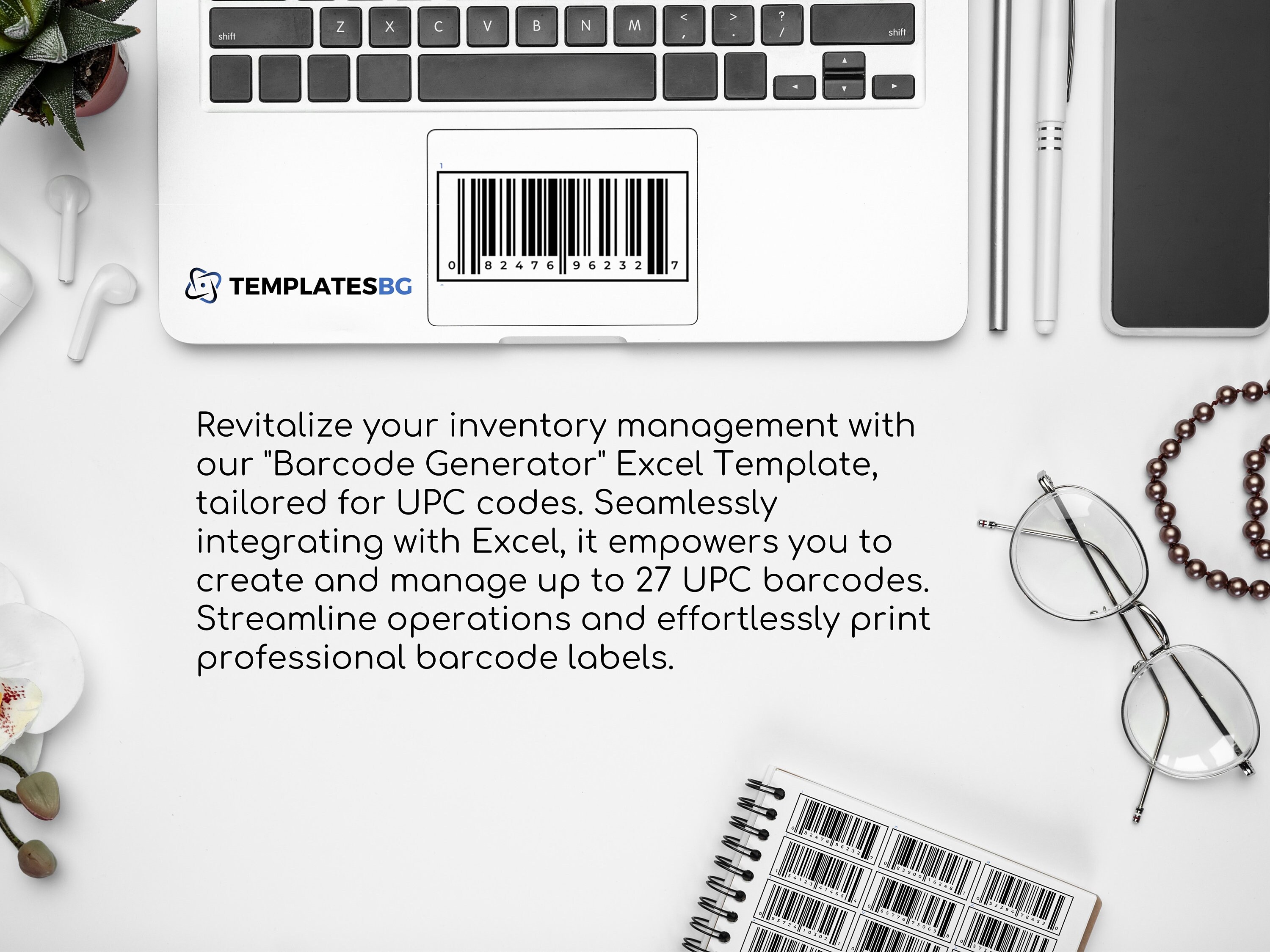 Excel Barcode Generator: Excel Spreadsheet for UPC Codes & Inventory ...