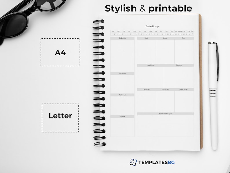 Brain Dump Daily Planner Template Pages, Goodnotes Brain Dump ...