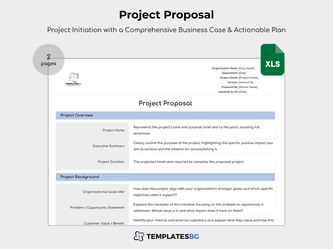 Project Proposal Template: Project Initiation Documents for Project Management | Business Case ...