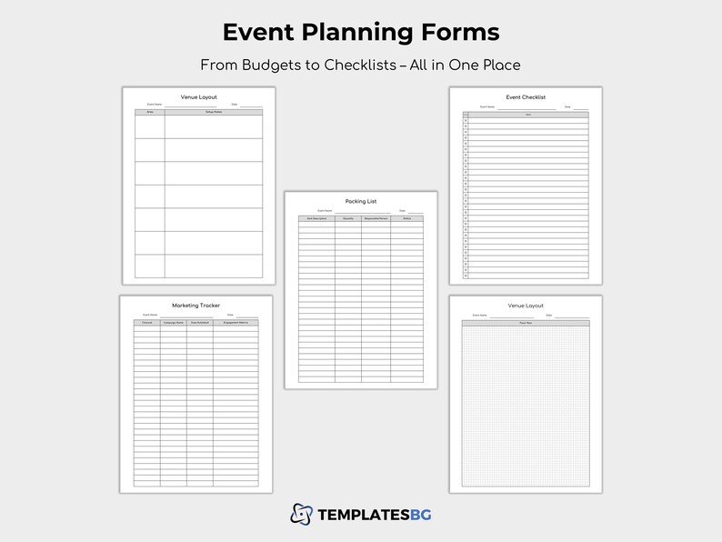 Event Management Template Printable Planner Business Bundle: Event ...