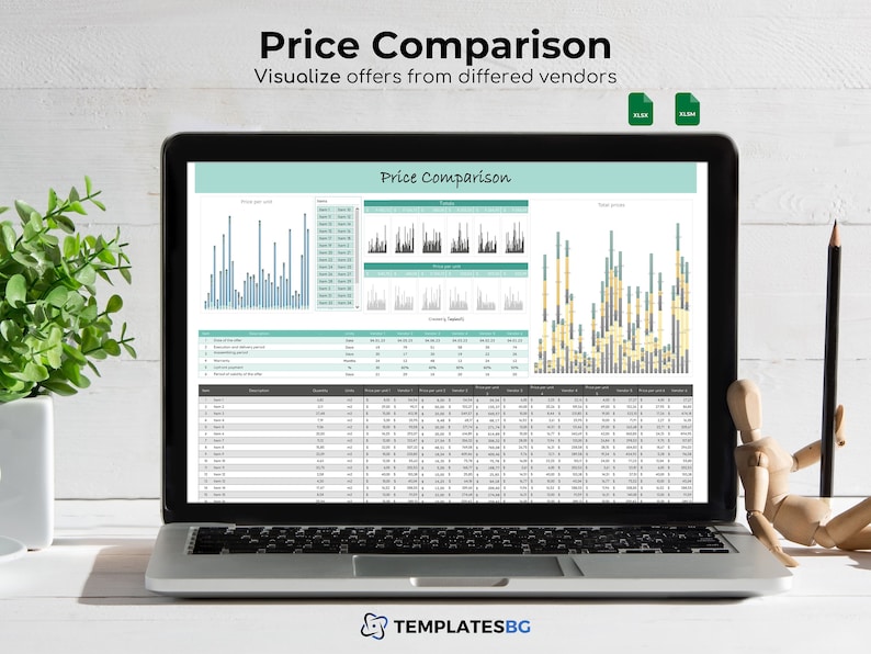 Excel Price Comparison - Compare Costs From Vendors | Cost Analysis ...