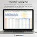 Marathon Training Plan Spreadsheet: Running Tracker (excel Template) - Etsy