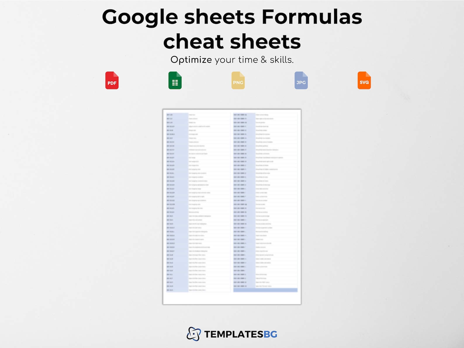 Google Sheets Cheat Sheet: Reference Sheet Google Spreadsheet With ...
