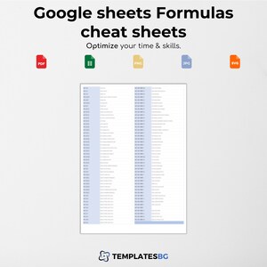Google Sheets Cheat Sheet: Reference Sheet Google Spreadsheet With ...