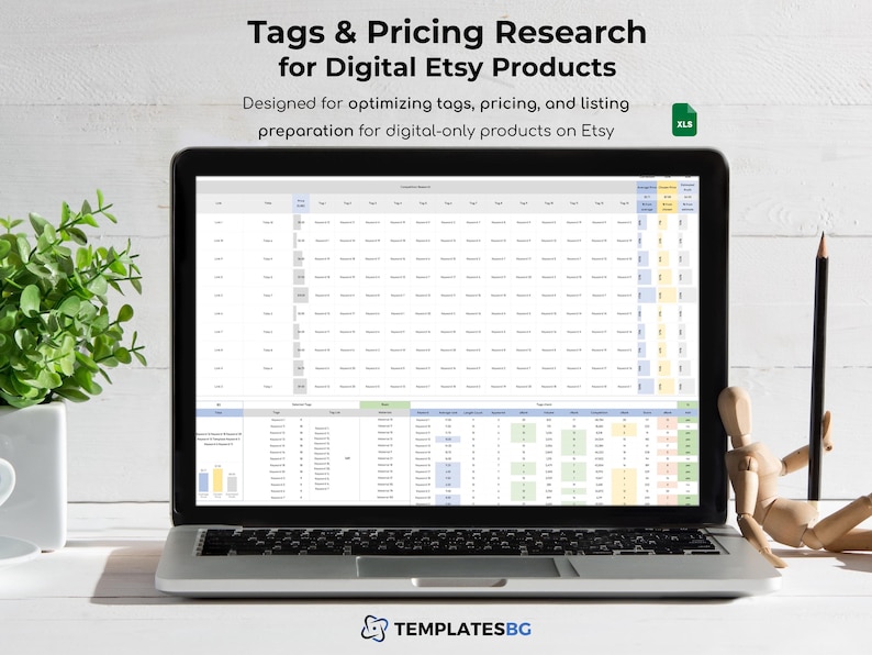 Etsy Product Research Excel Template: SEO, Pricing, & Task Tracker ...