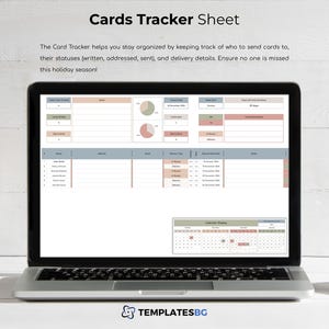 Gift List Tracker & Christmas Cards Plan Excel Spreadsheet Template for ...