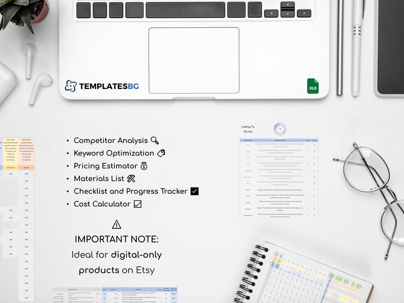 Etsy Product Research Excel Template: SEO, Pricing, & Task Tracker ...