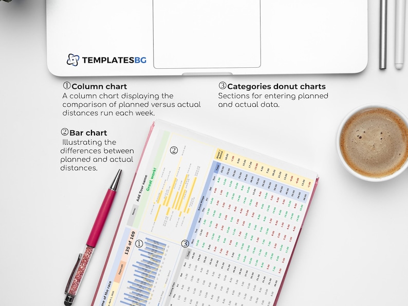 Maraton Running Plan & Tracker Spreadsheet Template: Running Excel ...