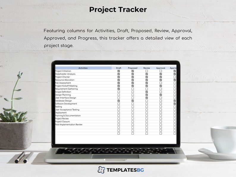 Project Tracker Google Sheets: Task Management Template (digital ...