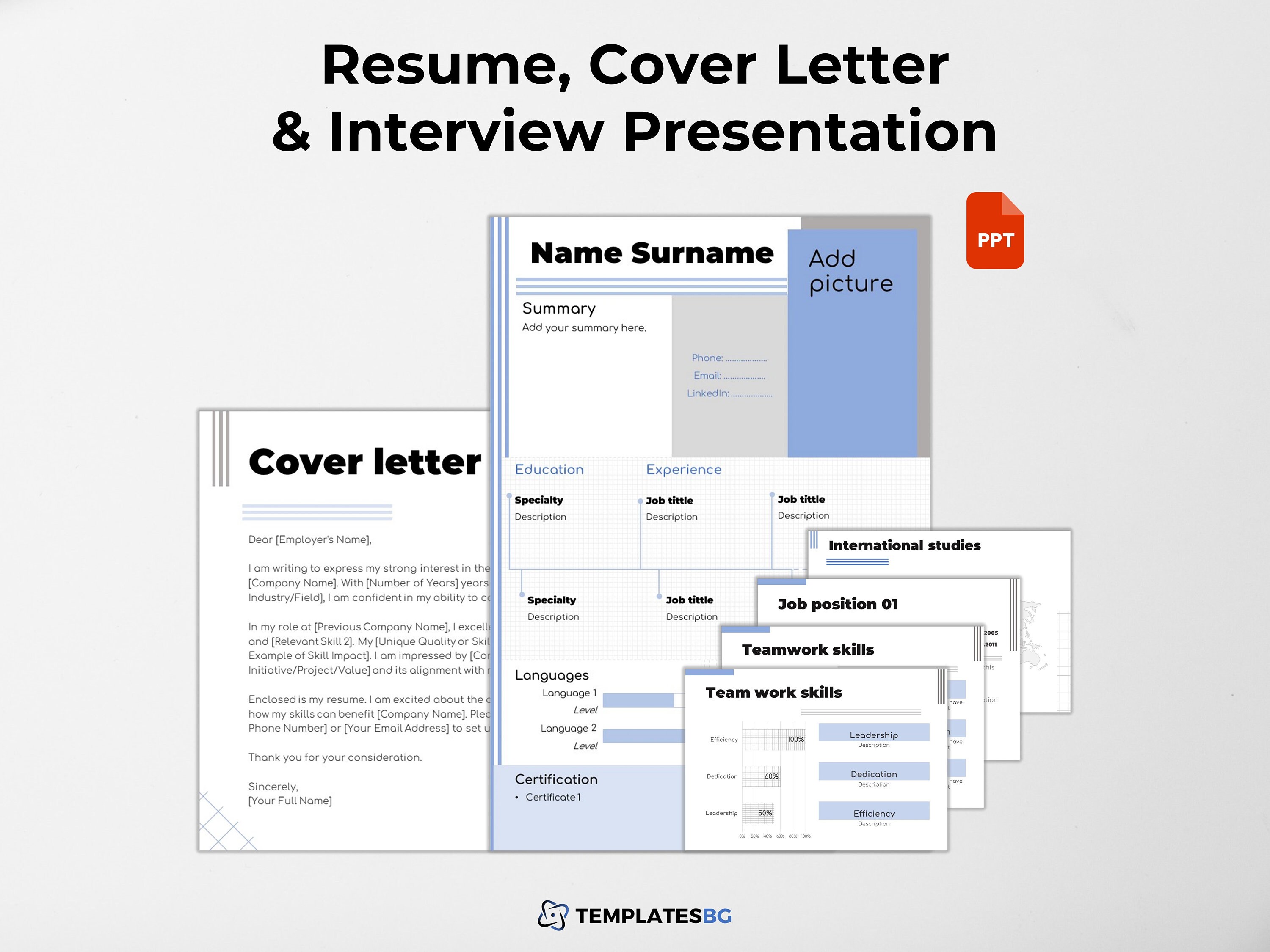 Modern Resume Powerpoint Template | CV Template | Professional Resumes ...