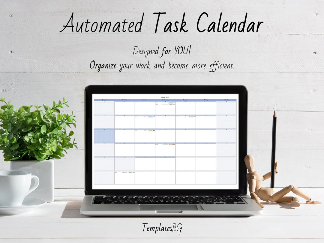 Excel Task Calendar: Automated Project Planner (digital Download) - Etsy