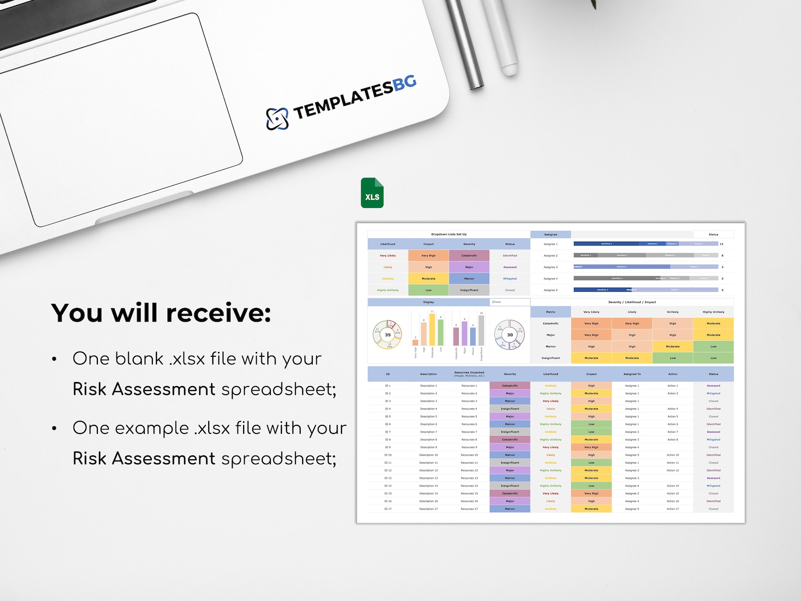 Risk Assessment Excel Spreadsheet: Risk Management Business Spreadsheet ...