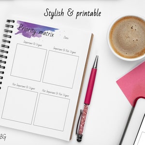 Printable Priority Matrixsheettemplate, Form, To-do List Created in PDF ...